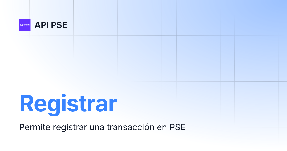 Registrar | API PSE